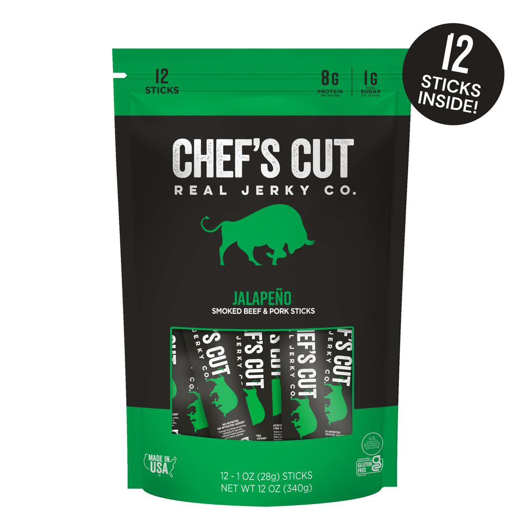 Beef & Pork Jalapeño Meat Snack Sticks, – Chef’s Cut Real Jerky Co.™